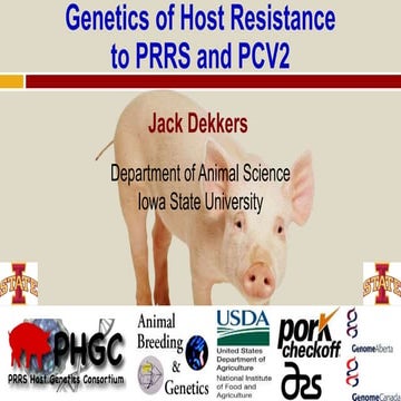 Dr. Jack Dekkers - Genetics of Host Resistance to PRRS and PCV2 | PPTX