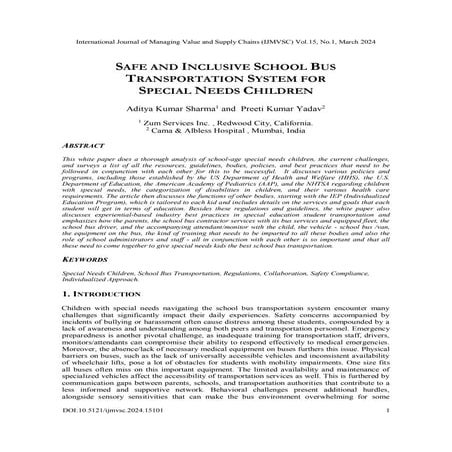 Safe and Inclusive School Bus Transportation System for Special Needs ...