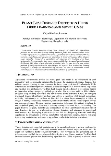 Plant Leaf Diseases Detection Using Deep Learning And Novel Cnn Pdf