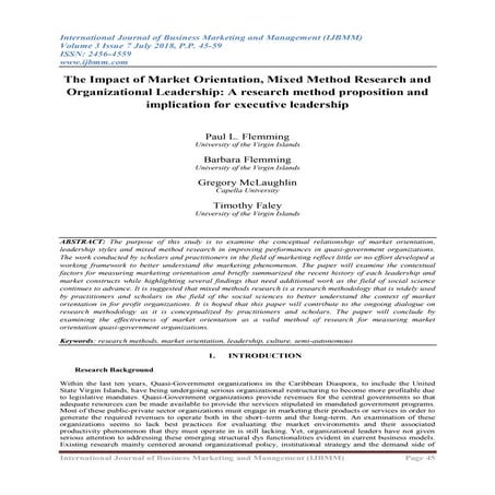 The Impact of Market Orientation, Mixed Method Research and ...