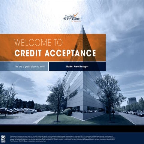 Credit Acceptance Market Area Manager | PDF