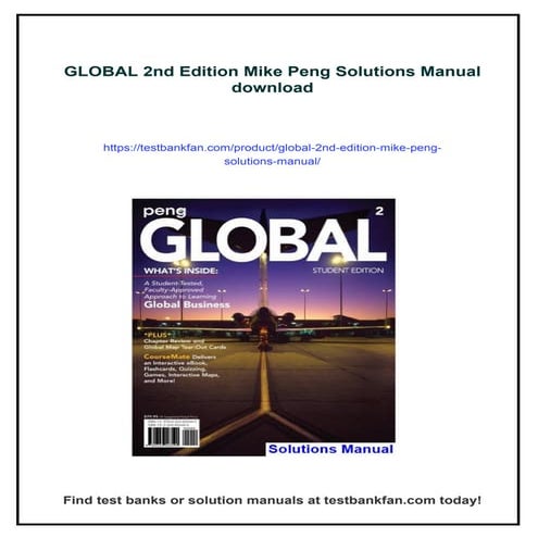 GLOBAL 2nd Edition Mike Peng Solutions Manual | PDF