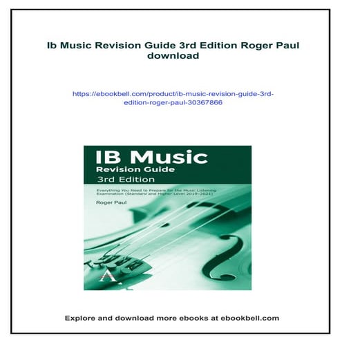 Ib Music Revision Guide 3rd Edition Roger Paul | PDF