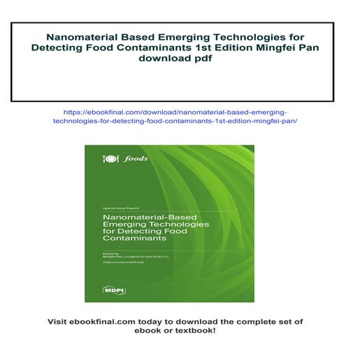 Nanomaterial Based Emerging Technologies for Detecting Food ...