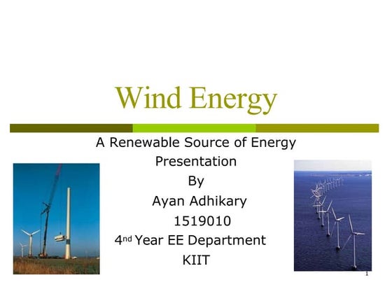 Wind power PRESENTATION | PPT