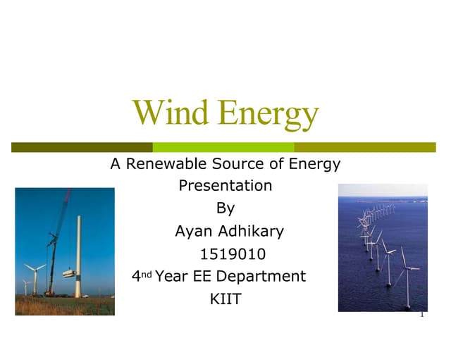 Wind power PRESENTATION | PPT