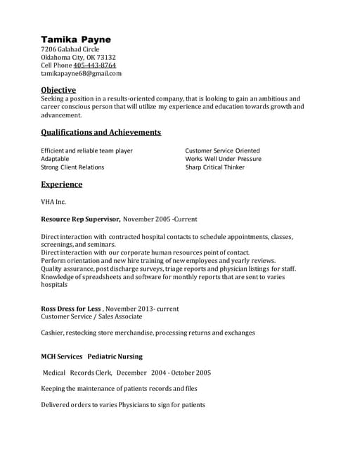 Rebeccas Resume | PDF