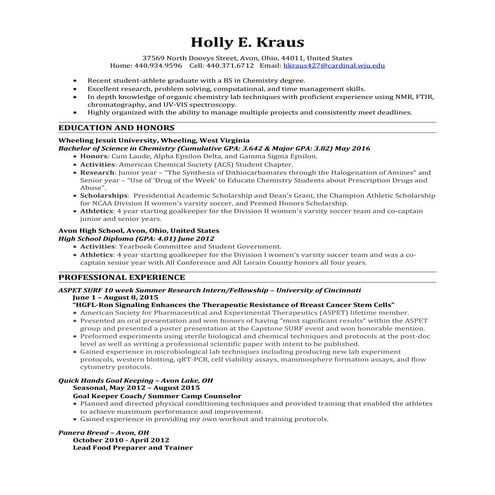 Alex Hulme Resume 2016 | DOC