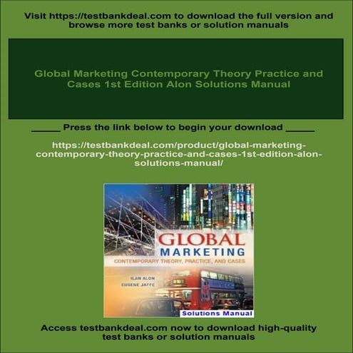 Global Marketing Contemporary Theory Practice and Cases 1st Edition ...