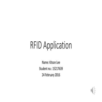 RFID Application | PPTX