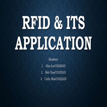 RFID Application | PPTX
