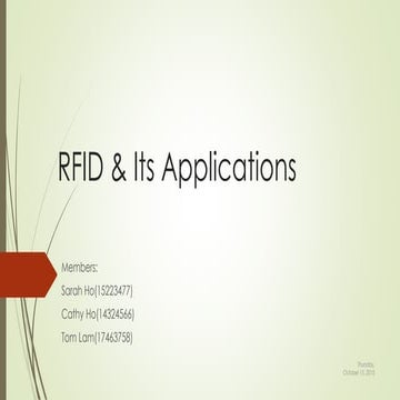 RFID APPLICATION | PPT