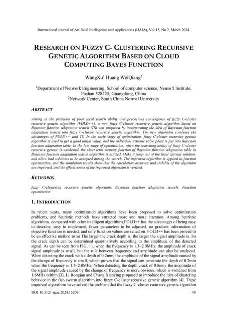 Research On Fuzzy C Clustering Recursive Genetic Algorithm Based On 9157