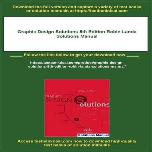 Graphic Design Solutions 5th Edition Robin Landa Solutions Manual | PDF