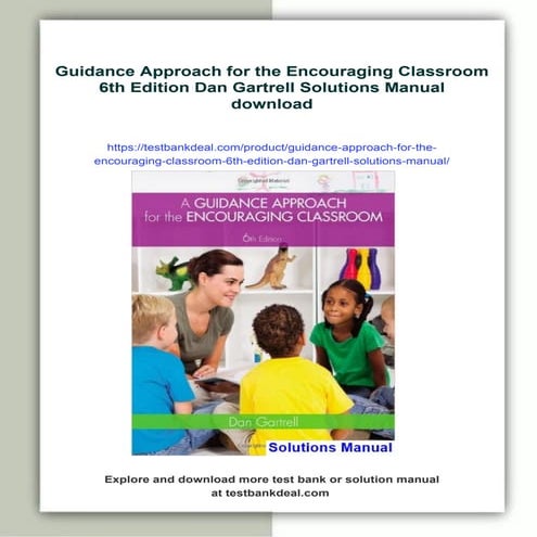 Guidance Approach for the Encouraging Classroom 6th Edition Dan ...