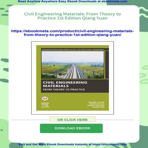 Civil Engineering Materials: From Theory to Practice 1st Edition Qiang Yuan | PDF