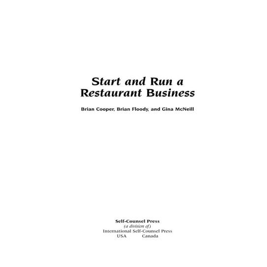 15254121 start-run-a-restaurant-business | PDF