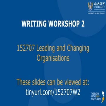 152707 writing workshop 2 2018 | PPT