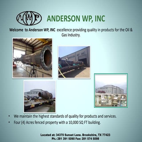 ANDERSON WP INC | PPT