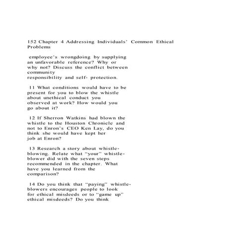 152 Chapter 4 Addressing Individuals’ Common Ethical Problems | DOCX