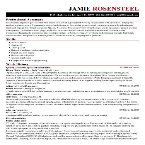 jamie Rosensteel Resume 1 | PDF
