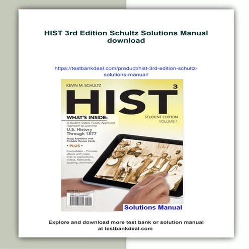 HIST 3rd Edition Schultz Solutions Manual | PDF