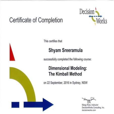 Dimensional Modeling -Kimball Method Course Certificate | PDF