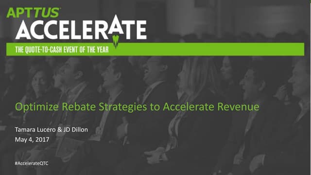 Optimize Rebate Strategies to Accelerate Revenue | PPT Optimize Rebate Strategies to Accelerate Revenue | PPT