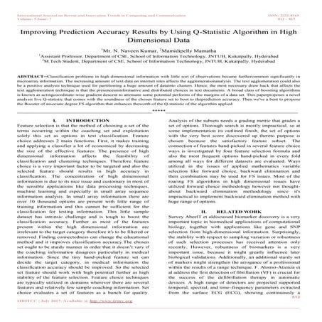 Improving Prediction Accuracy Results By Using Q Statistic Algorithm In 7628
