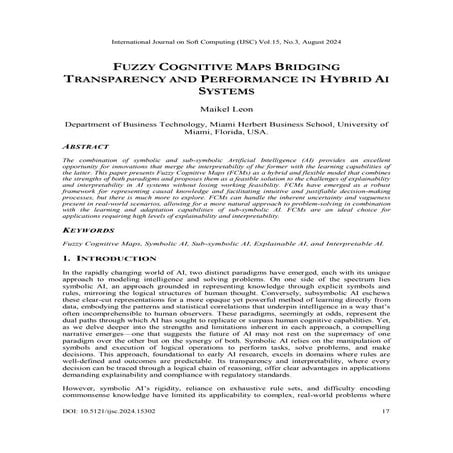 Fuzzy Cognitive Maps Bridging Transparency and Performance in Hybrid AI Systems | PDF ...
