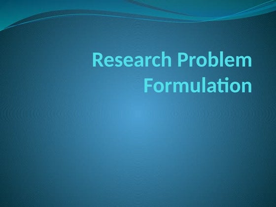 Sources of research problem | PPTX