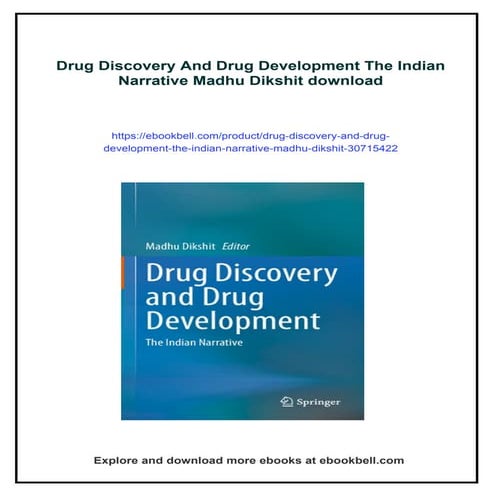 Drug Discovery And Drug Development The Indian Narrative Madhu Dikshit ...
