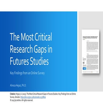 The Most Critical Research Gaps in Futures Studies: Key Findings from ...