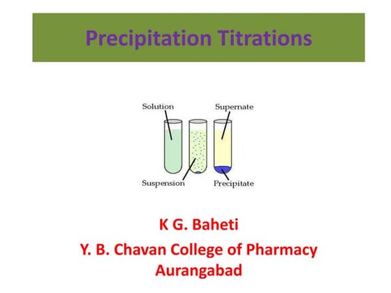 Precepitation titration mohrs method | PPT