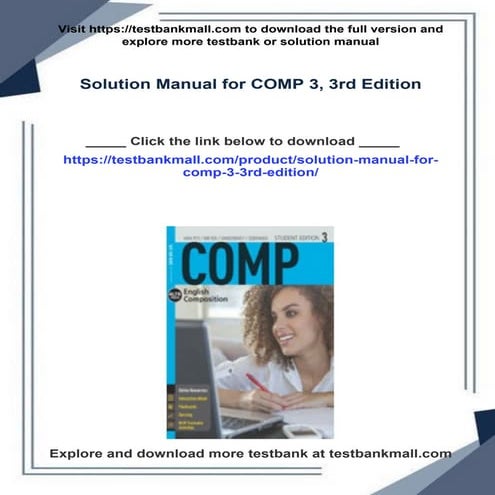 Solution Manual for COMP 3, 3rd Edition all chapter instant download | PDF