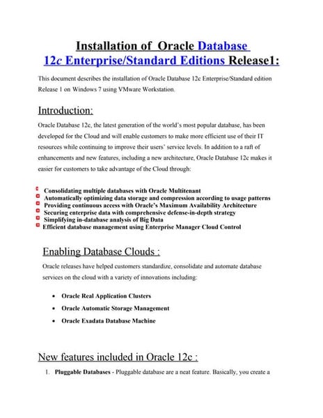 Install Oracle Database 12c Software On Windows Pdf