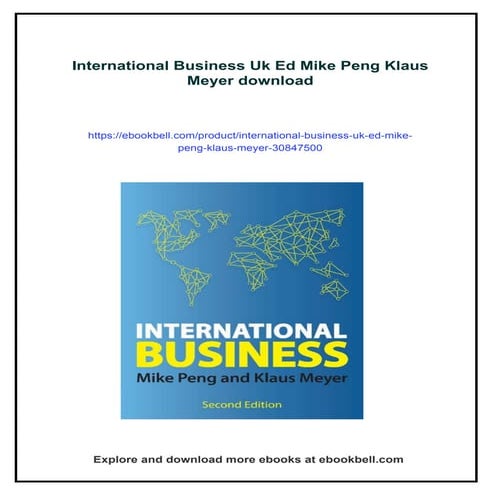 International Business Uk Ed Mike Peng Klaus Meyer | PDF