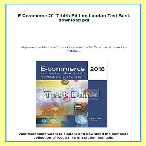 E Commerce 2017 14th Edition Laudon Test Bank | PDF