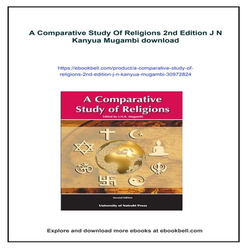 A Comparative Study Of Religions 2nd Edition J N Kanyua Mugambi | PDF