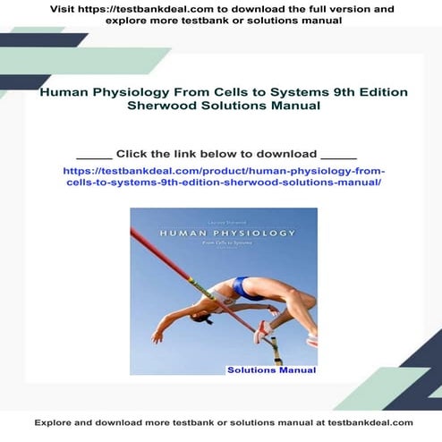 Human Physiology From Cells to Systems 9th Edition Sherwood Solutions ...