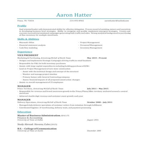 resume - Aaron Hatter | DOCX