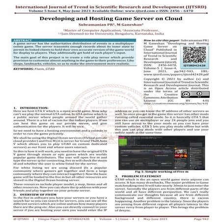 Developing and Hosting Game Server on Cloud | PDF