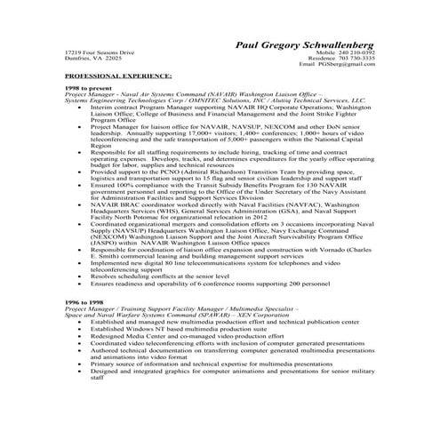 Schwallenberg Jan 16 - Resume | DOC