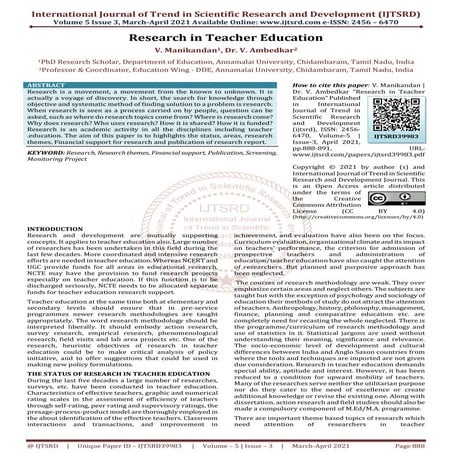 Research in Teacher Education | PDF