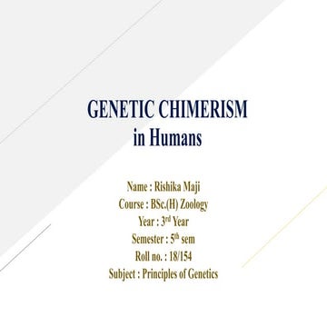 Genetic Chimerism | PPTX