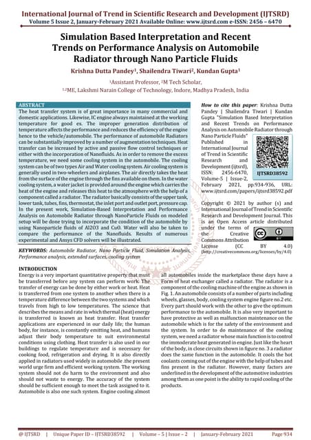 IRJET- Parametric Study on Radiator Test Rig | PDF