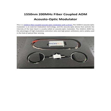 1550nm 200MHz Fiber Coupled Acousto-Optic Modulator | DOC | Technology ...