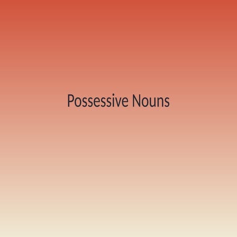 Possessive pronouns | PPTX