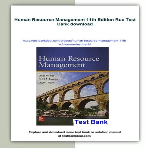 Human Resource Management 11th Edition Rue Test Bank | PDF