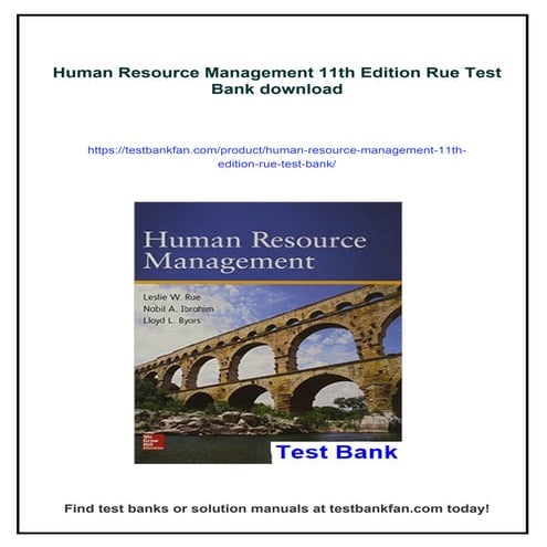 Human Resource Management 11th Edition Rue Test Bank | PDF
